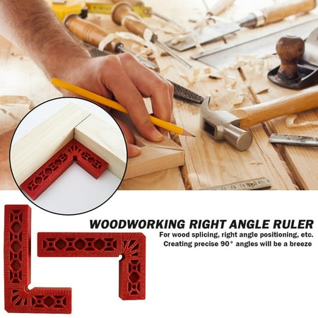 Jinveno Right Angle Clamp Ruler L-Shaped Woodworking Positioning ...