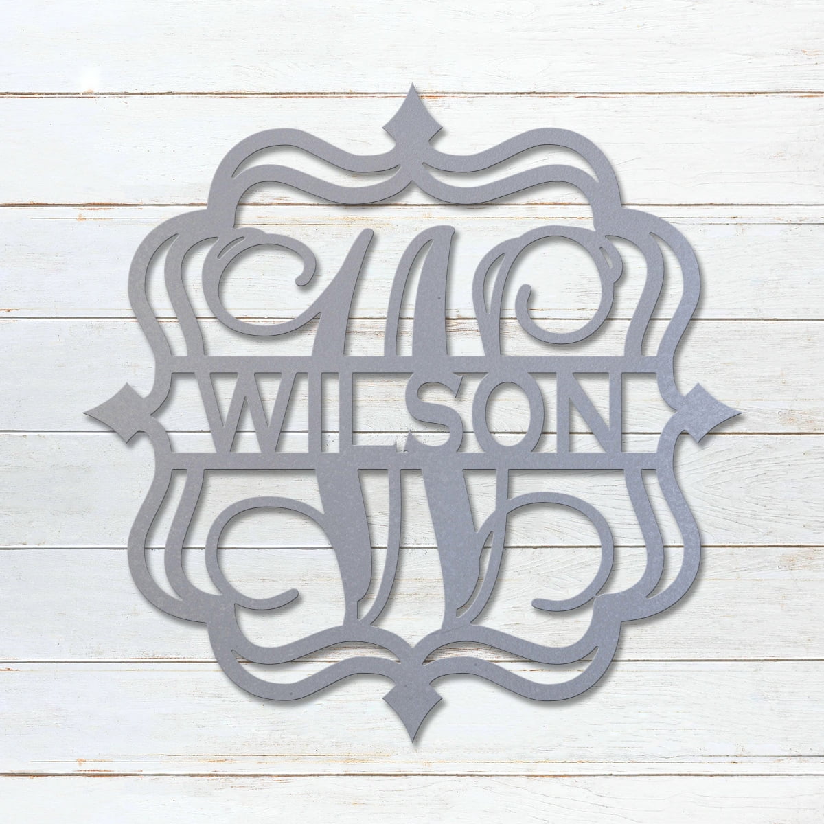 Framed Metal Monogram with Name Raw - 14" W - Walmart.com