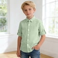 Bigetiay Boys Button Down Shirts Classic Fit Formal Short Sleeve ...