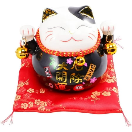 Waving Cat Fengshui Lucky Cats- Ceramic Maneki Neko Lucky Cat Piggy ...