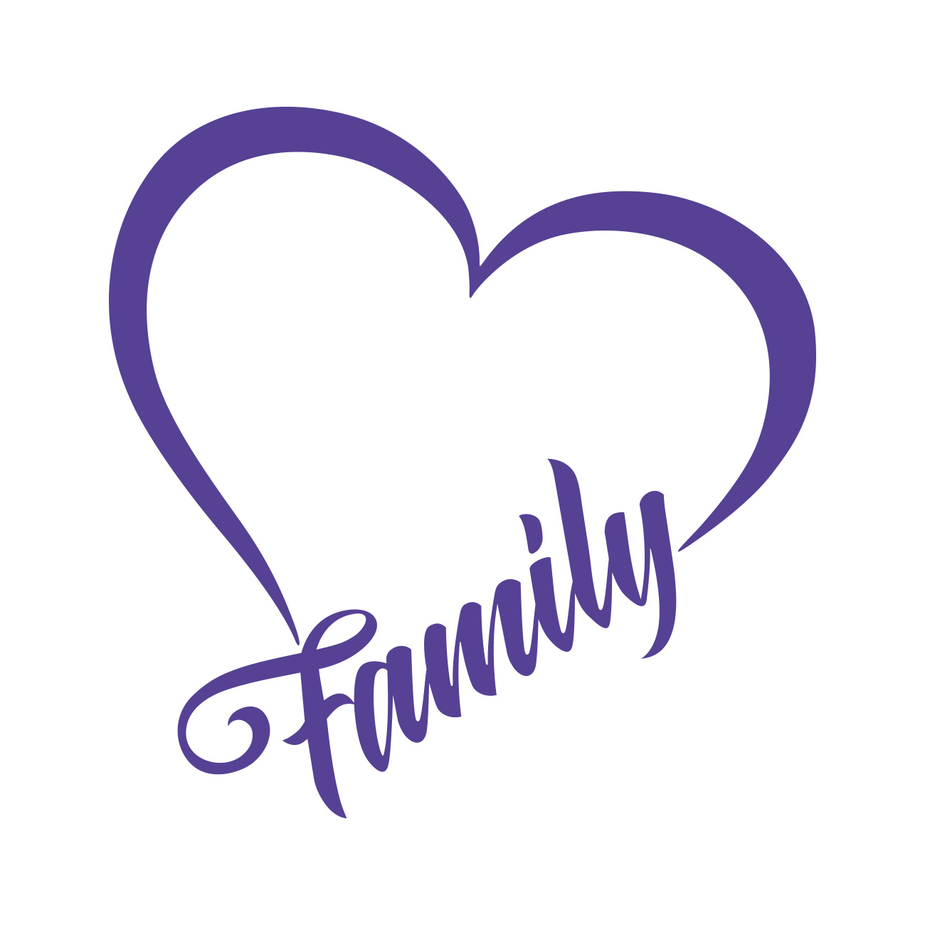 Family Heart Sticker Decal Die Cut - Self Adhesive Vinyl - Weatherproof ...