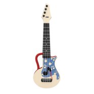 Toy Ukulele 4 string Hawaiian Theme Uke Guitar for Kids - Blue ...