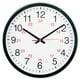 Universal 24-hour Round Wall Clock, 12.63" Overall Diameter, Black Case ...
