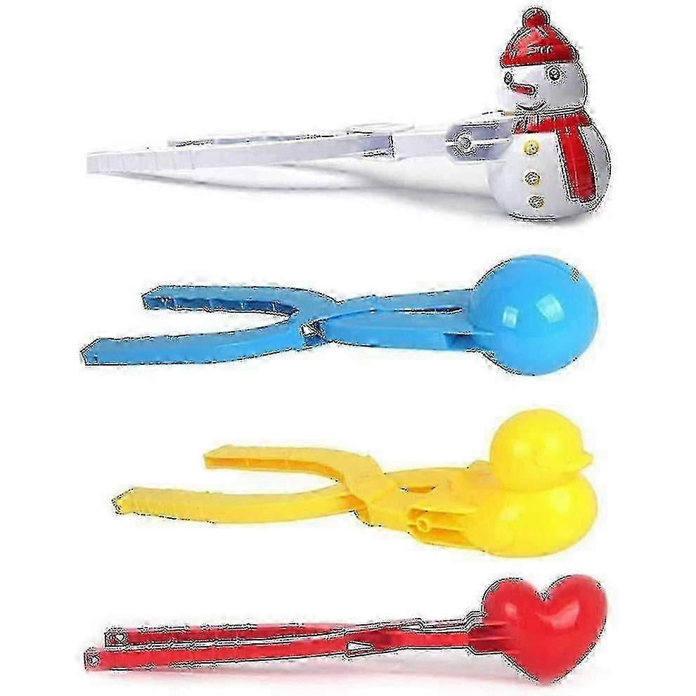 4 Pack Snowball Tongs, Winter Snowball Maker Toy, Snowball Press ...