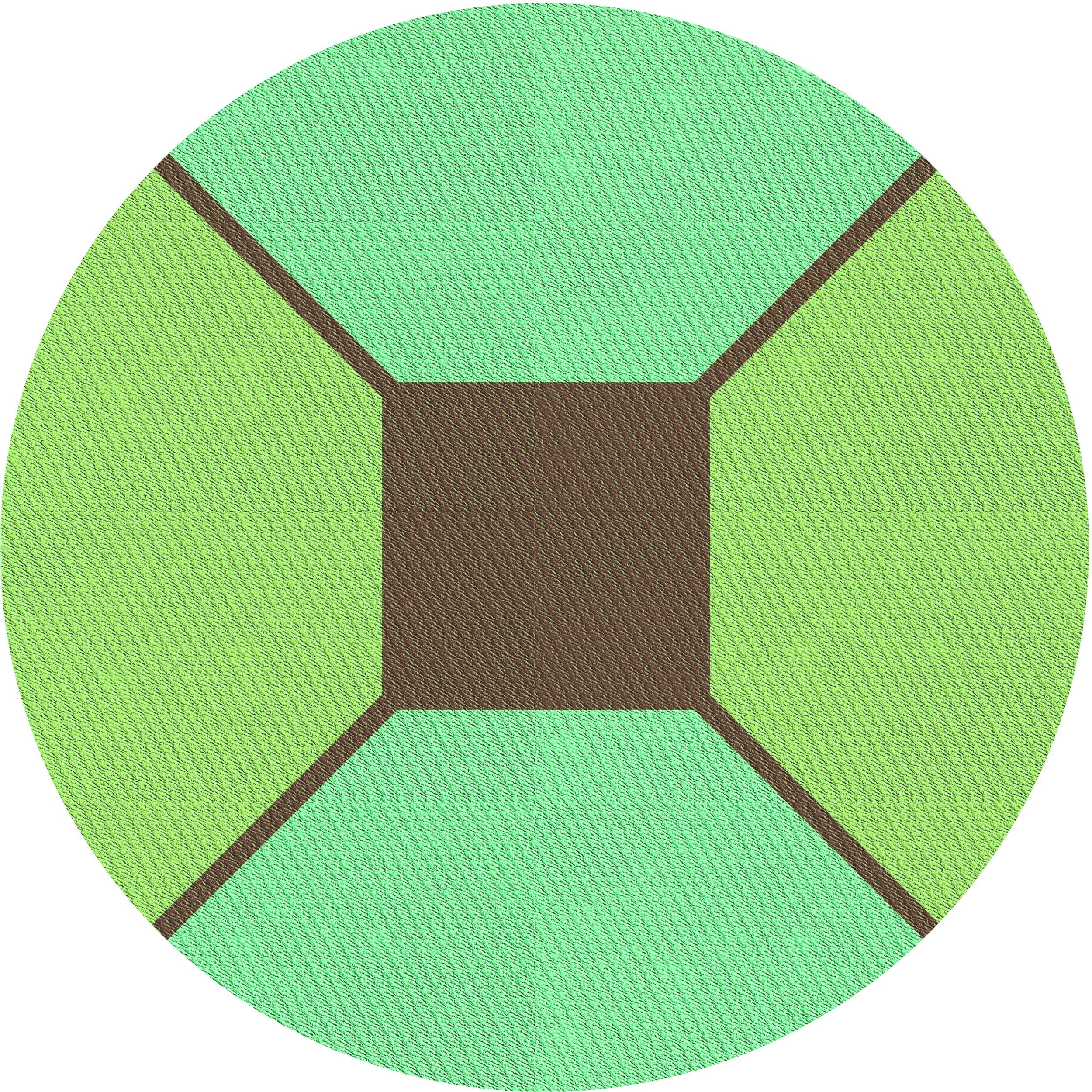 Ahgly Company Machine Washable Indoor Round Transitional Green Onion ...