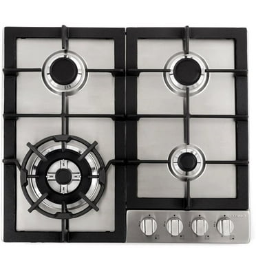 Magic Chef 24" Gas Cooktop with 4 Burners, Stainless Steel - Walmart.com