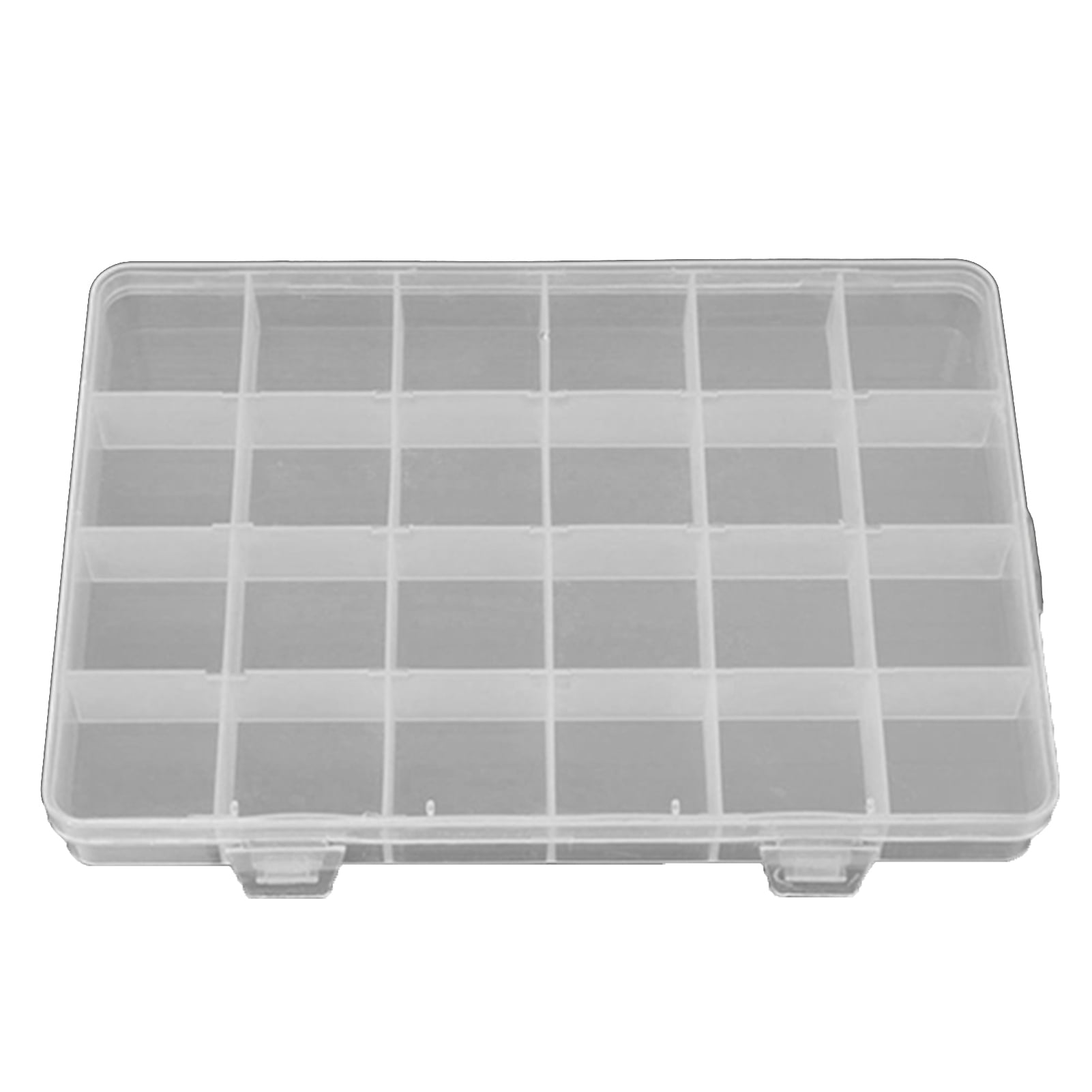 HEVIRGO Storage Box Holder Large Capacity Compartments PP 24 Grids ...