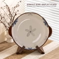 ANBOXIT Bowl Stands for Display, 6.5 Inch Plate Holder, Wooden Easel ...