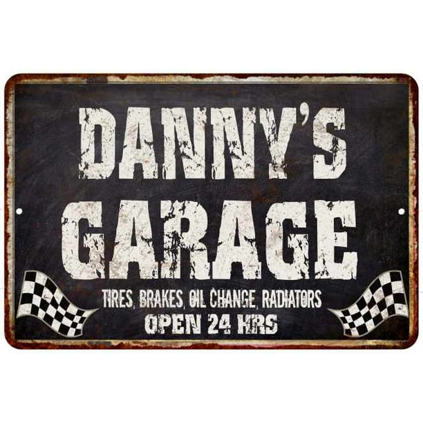 DANNY'S Garage Black Grunge Sign 8 x 12 High Gloss Metal 208120005147 ...