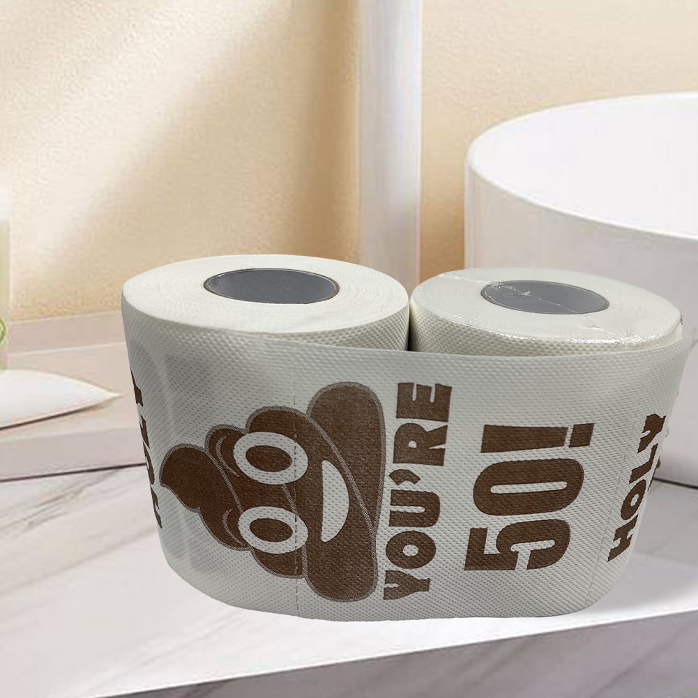 Rollo de papel higiénico divertido impreso con caca, papel higiénico de ...