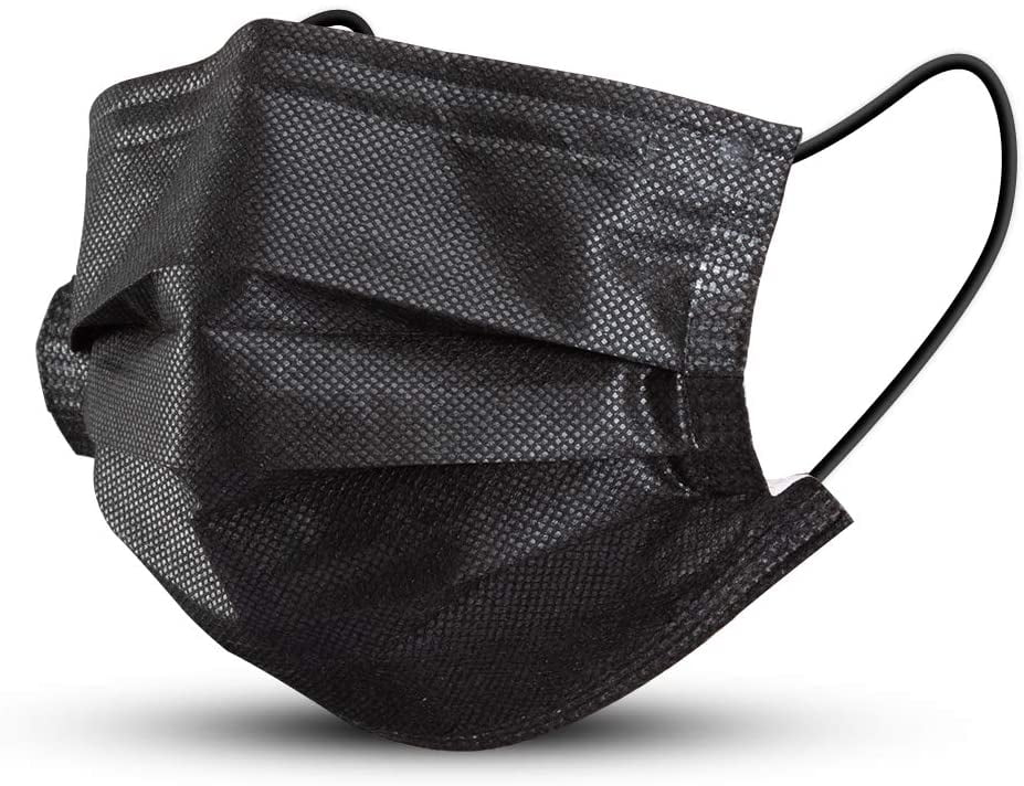 Disposable Ear Loop Face Masks (600 ct) - Black 3-Ply - Walmart.com