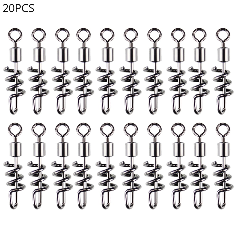 Fishing Connector, 20Pcs Stainless Steel 8 Shape Fishing Snap Hooks ...