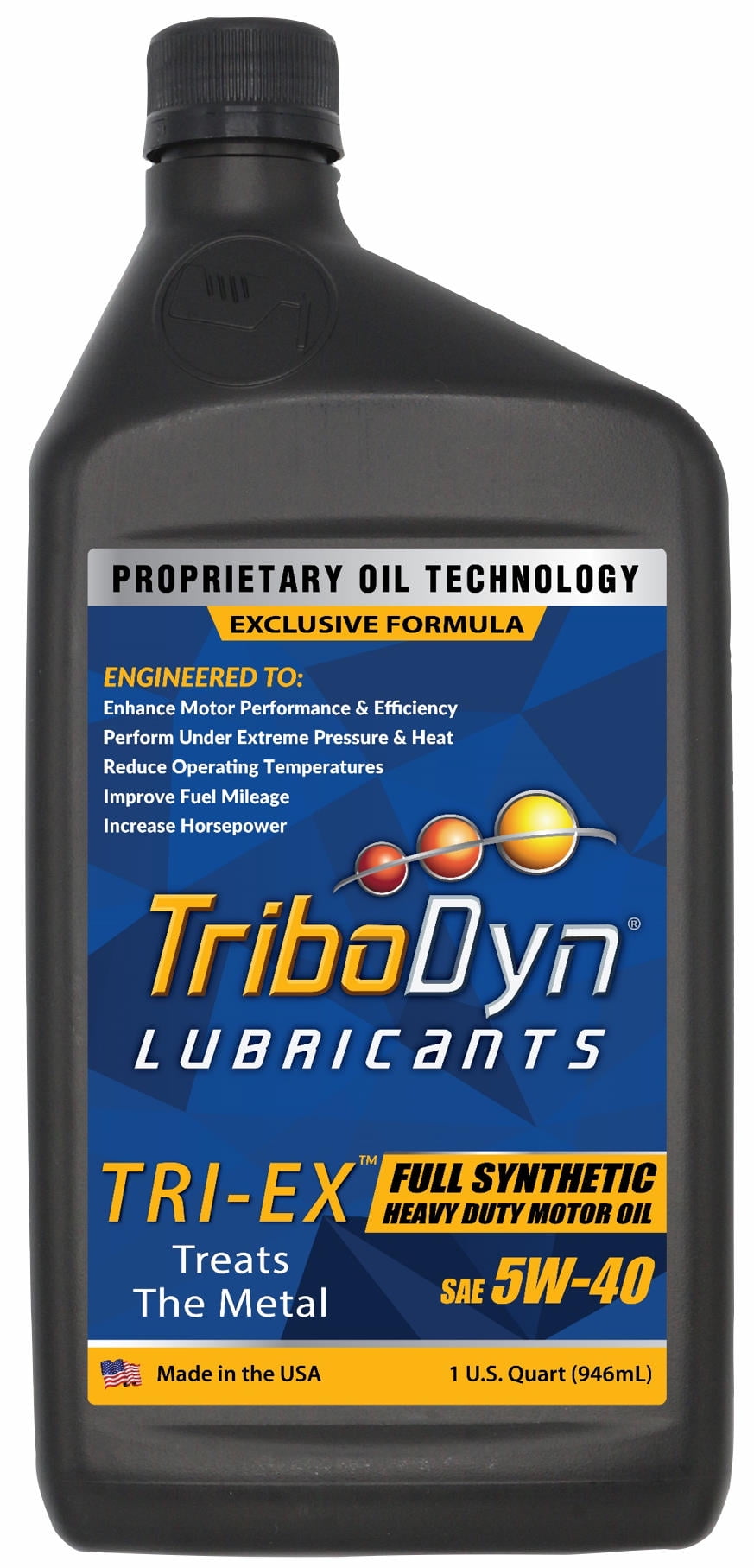 TriboDyn Tri-Ex Full Synthetic SAE 5W40 Synthetic Oil - Quart Bottle ...