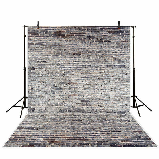 MOHome Photography Background 5X7ft Wedding Brick Wall Wood Floor Backdrop Studio Photo Props ...