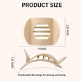 4 count Flat Claw Clips, Round Large Flat Hair Clips for Women, Hold ...