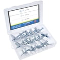 24Pcs 1/8'', 3/16'', 1/4'' Toggle Bolt and Wing Nut Assortment Kit Zinc ...