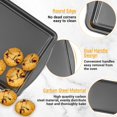 Baking tray set - 3 piece carbon steel baking tray with cooling rack ...