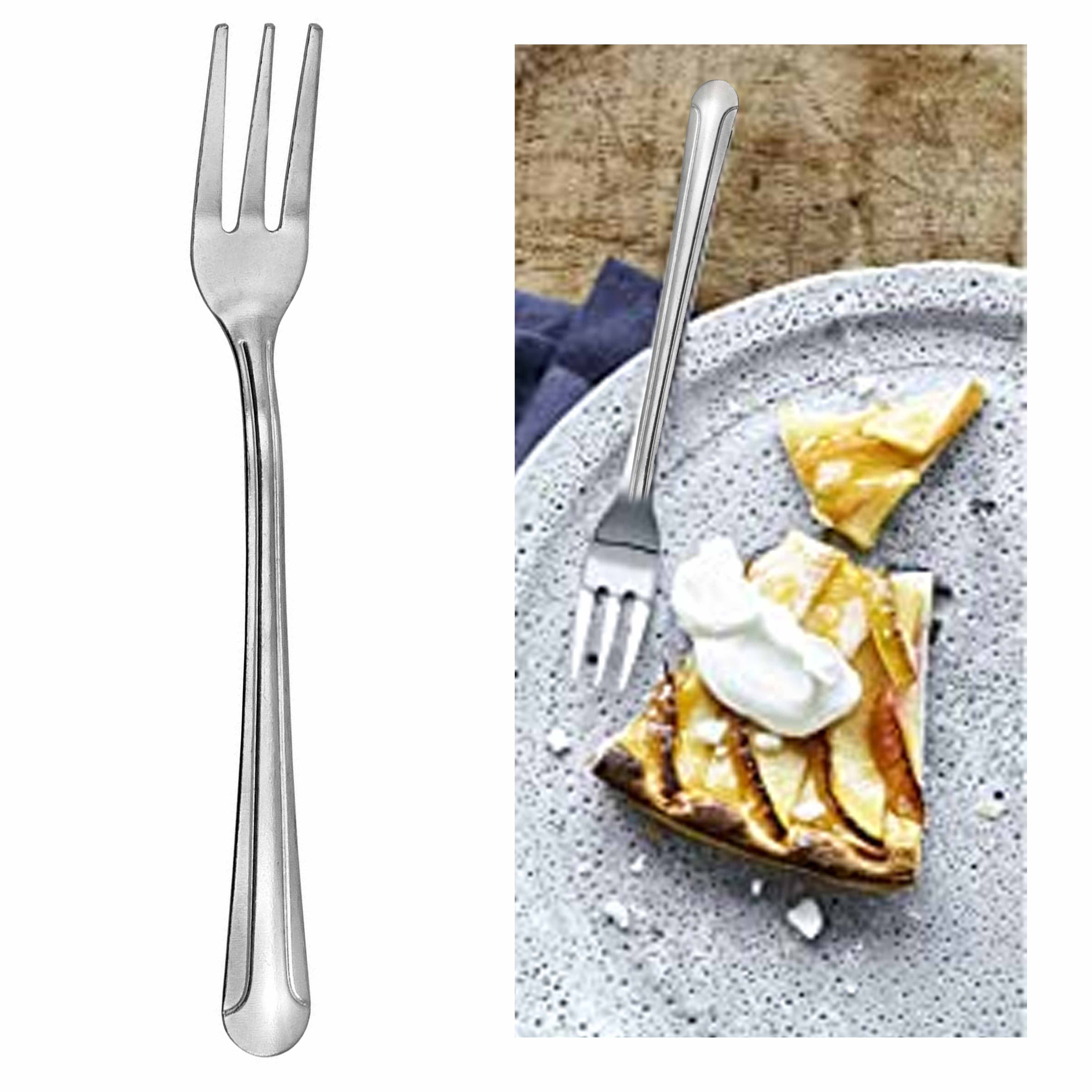 6 Pc Cocktail Oyster Forks Seafood Shellfish Fork Picks Stainless Steel ...