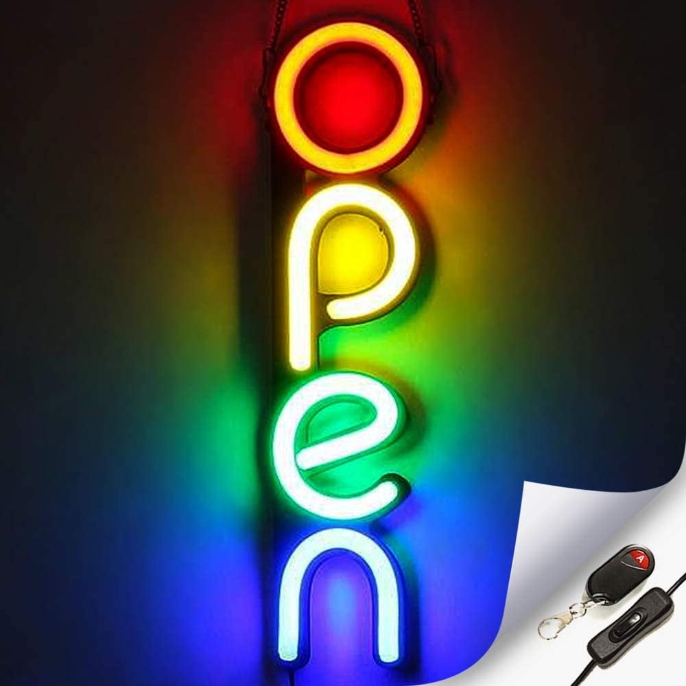 Vertical Led Neon Open Sign For Business Bright Led Open Sign With