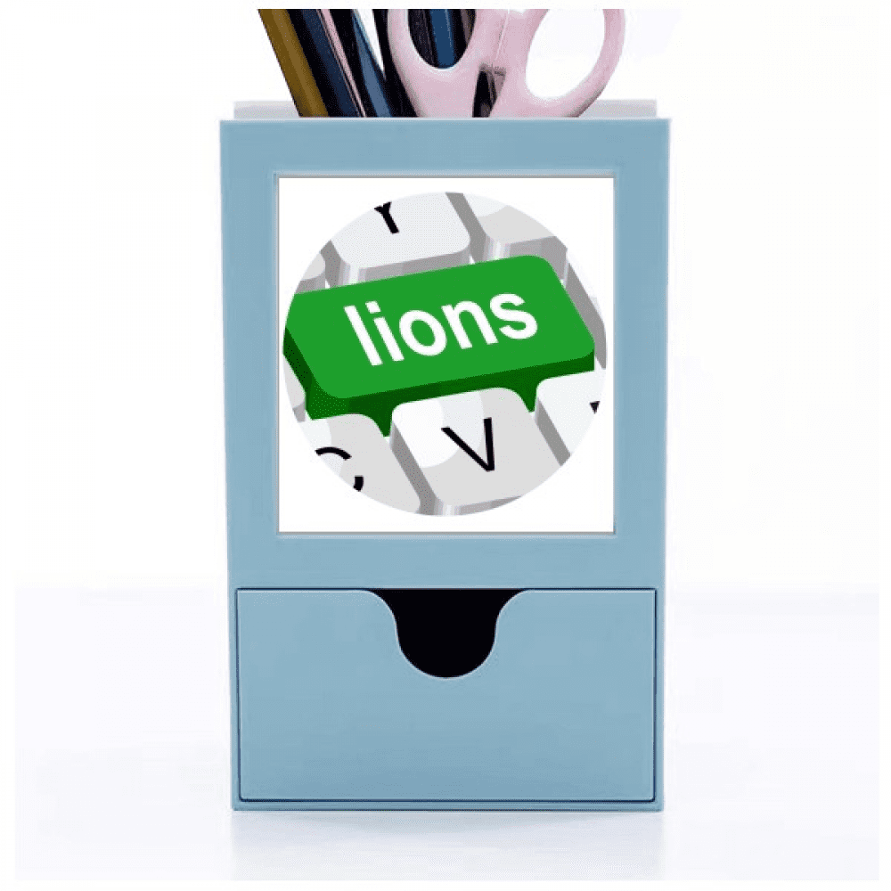 Surrounded Lions Keyboard Letters Desk Supplies Organizer Pen Holder ...
