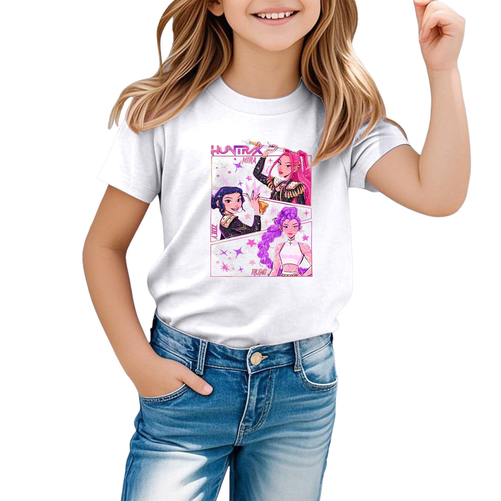 Click here for Bravefron K_pop T Shirts For Girls Crewneck Cute C... prices