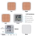 Burnt Orange Stripes Digital Alarm Clock for Bedrooms,Smart LED Alarm ...