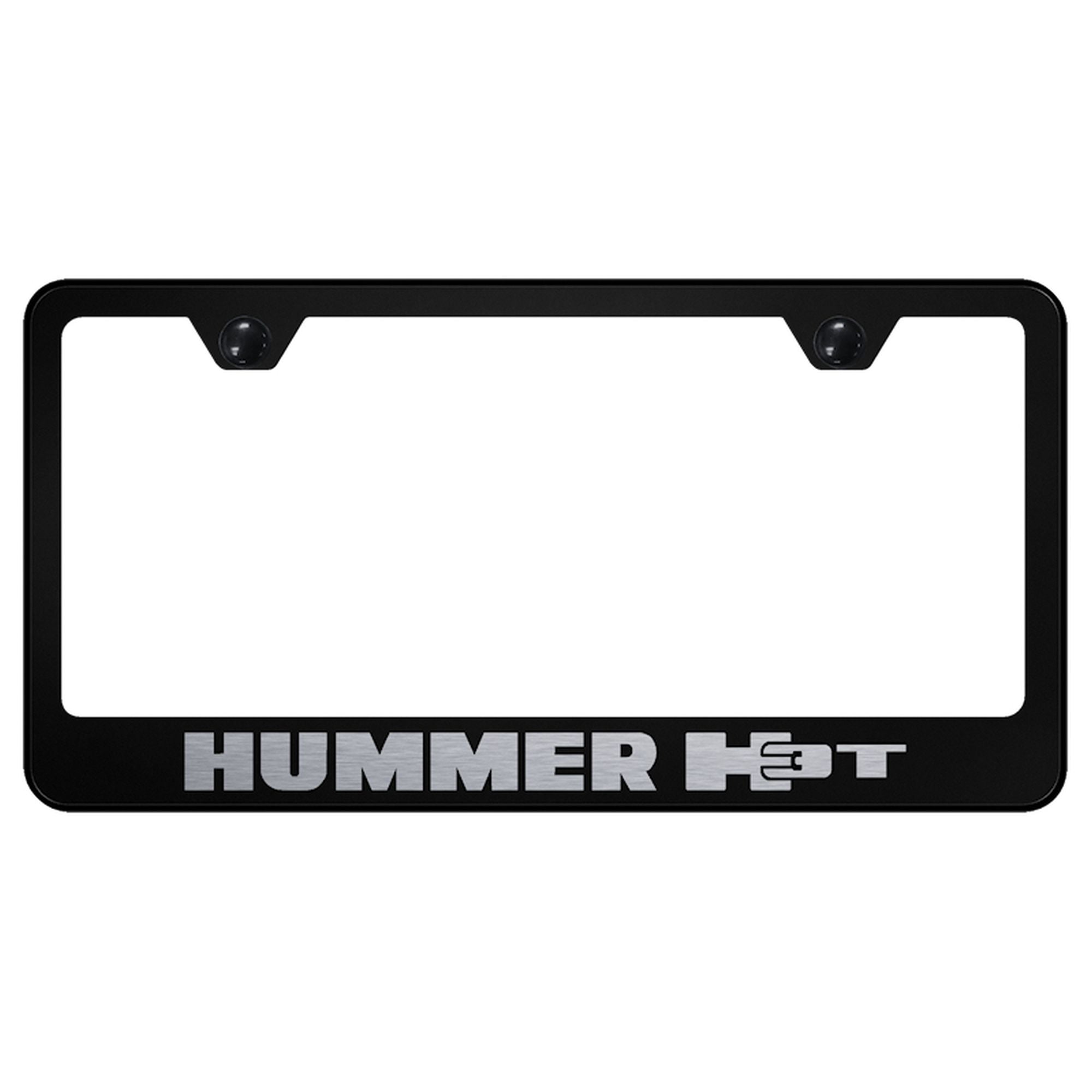 Hummer H3T Laser Etched Logo Stainless Steel License Plate Frame (Black ...