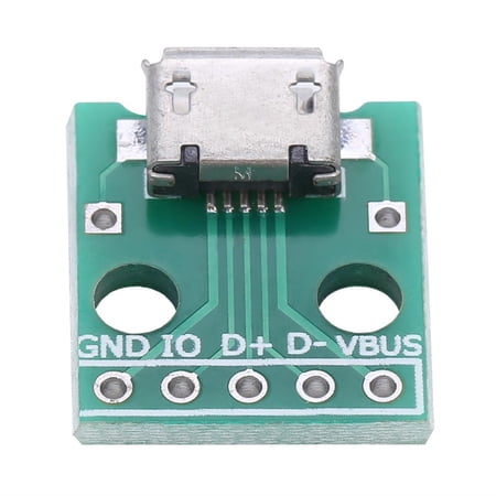 10Pcs Micro USB Female Socket to DIP Adapter 4P DIP Adapter Board 5 Pin ...