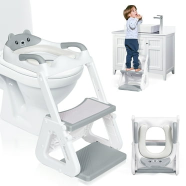 Mommy's Helper Padded Potty Seat with built in ladder non-slip step ...