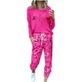 Tracksuit Women 2 Piece Outfits Casual Love Heart Print Long Sleeve ...