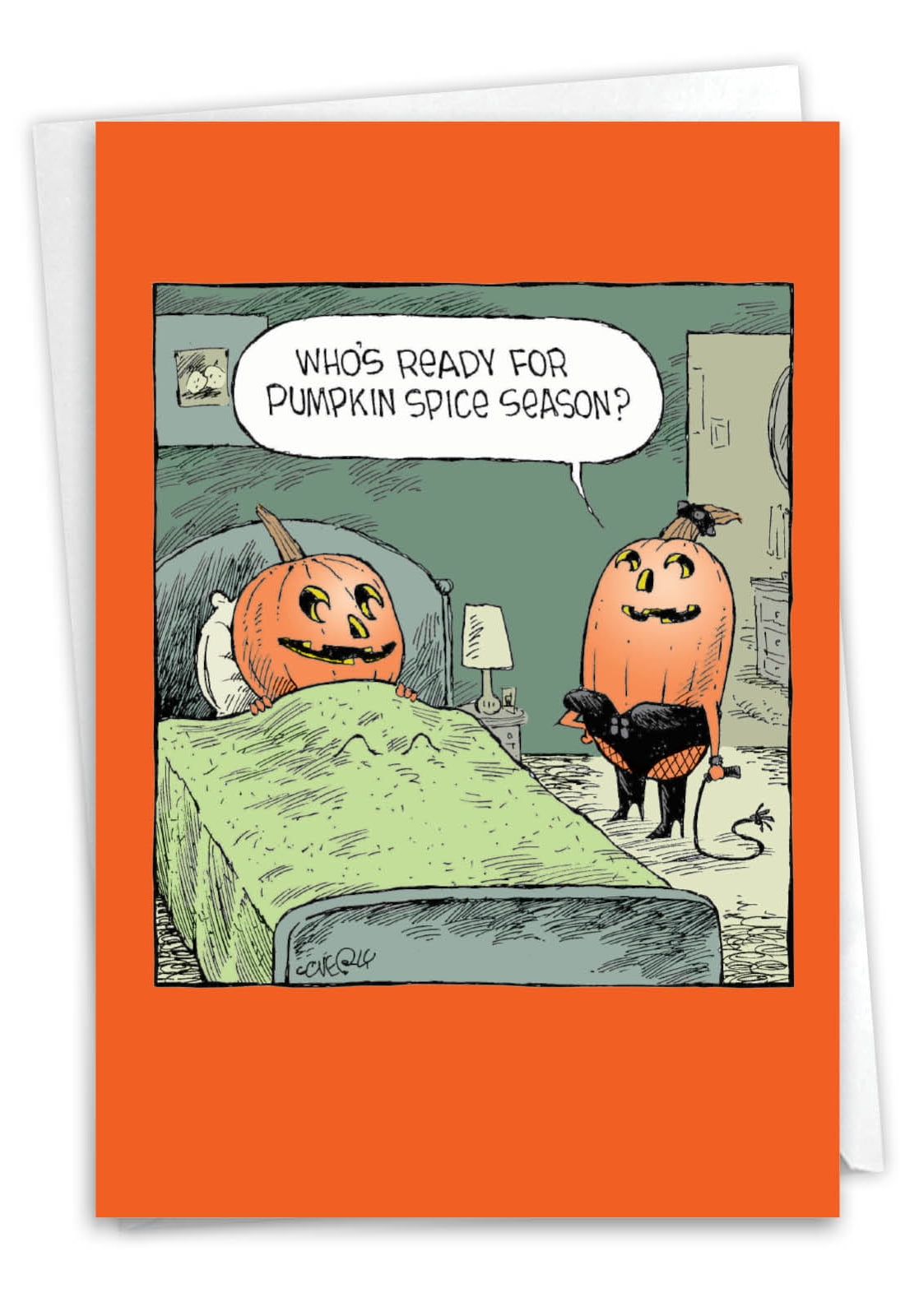 1 Funny Halloween Card with Envelope - Spicy Pumpkins C3393HWG ...