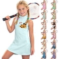 YUEHUA Teen Girls Tennis Dress 1/4 Zip Golf Outfit Built-in Bra ...