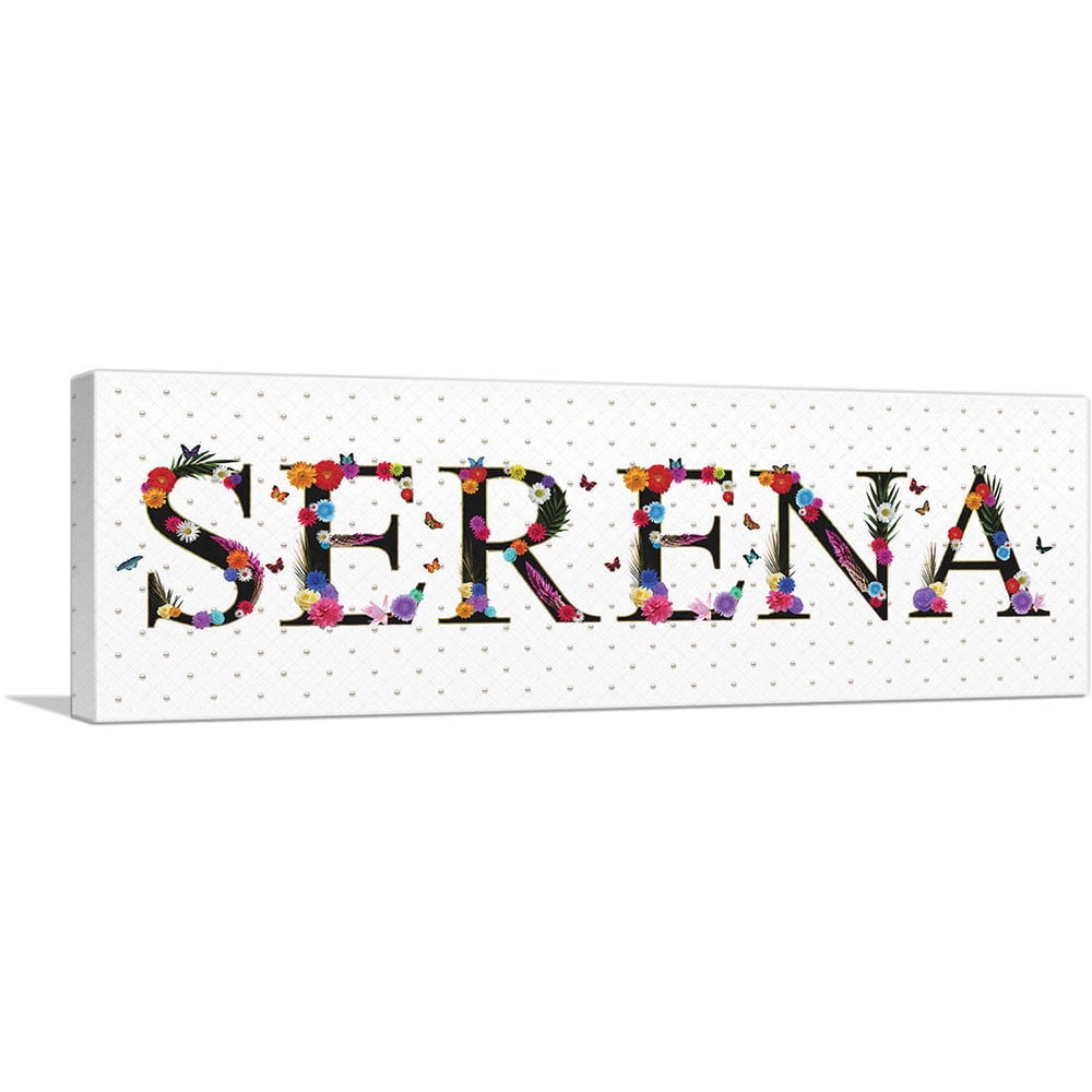 ARTCANVAS SERENA Girls Name Room Decor Canvas Art Print - Size: 48" x ...
