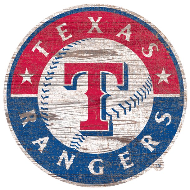 Texas Rangers Distressed Logo Cutout Sign - Walmart.com