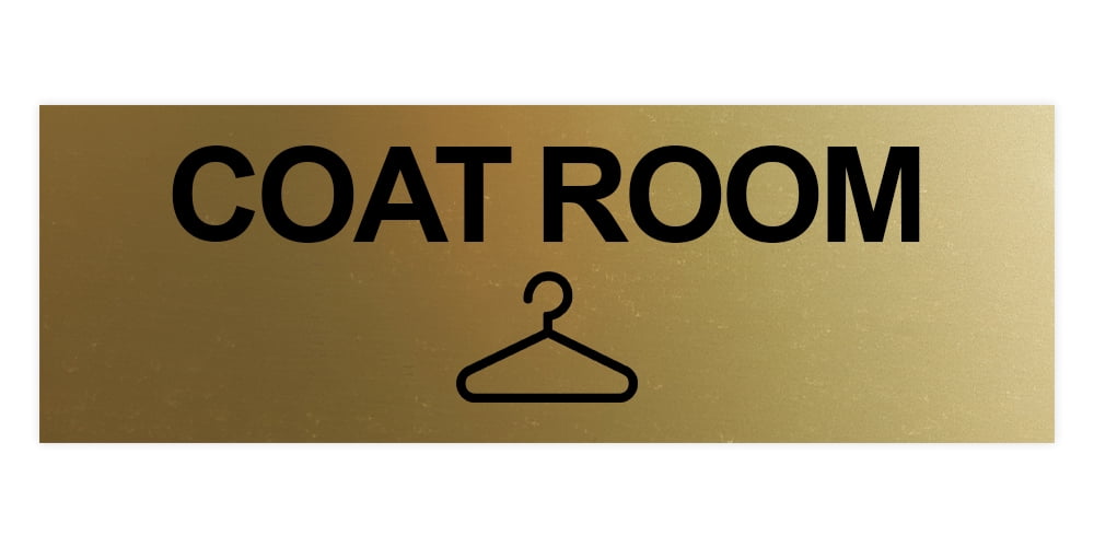 Signs ByLITA Basic Coat Room Sign (Brushed Gold) - Large - Walmart.com