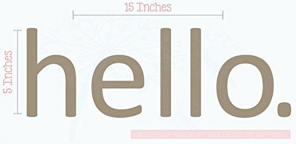 Hello Lower Case Vinyl Lettering Art Wall Sticker Decals Entry Welcome ...