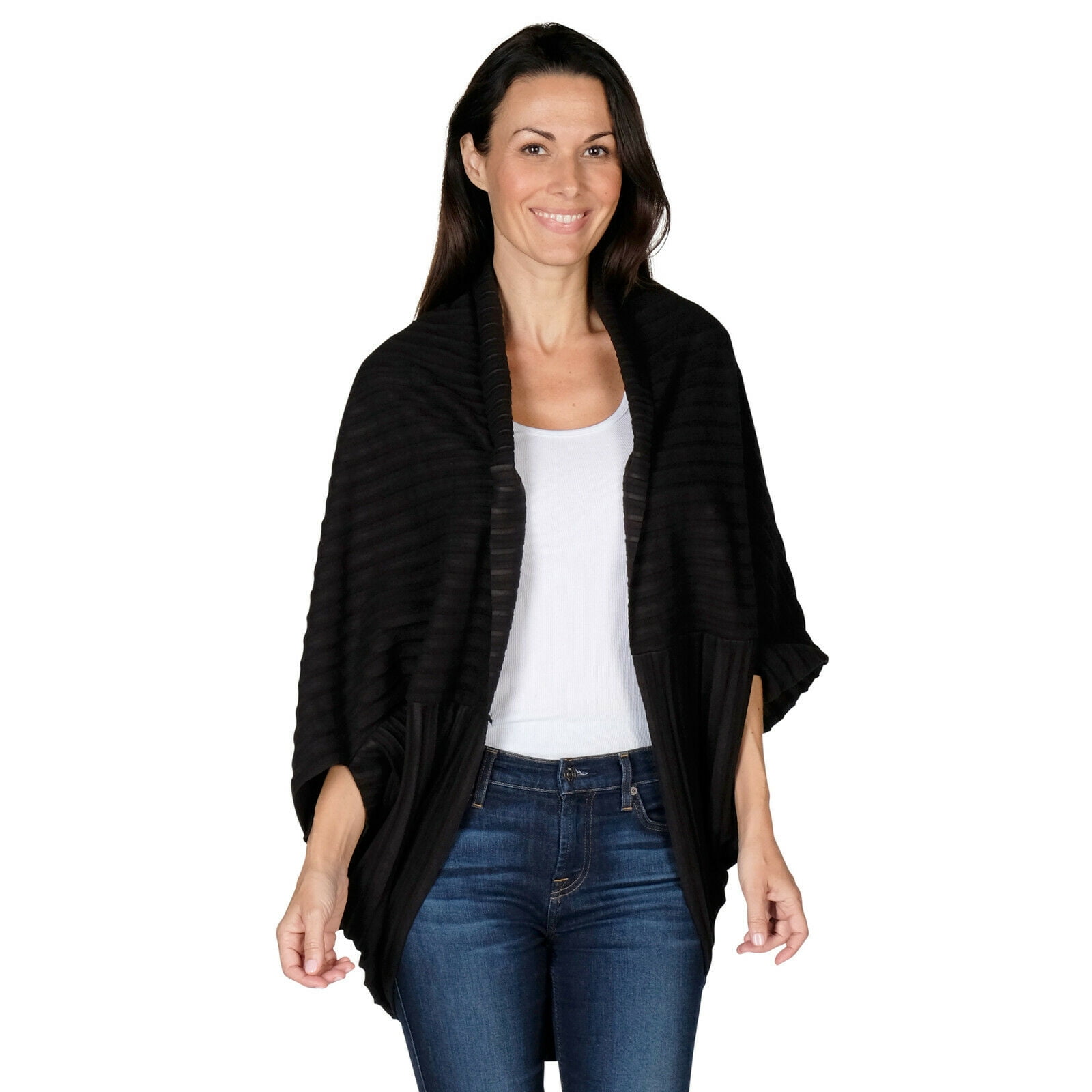 Le Moda Women's Plush Pleated Cozy Fleece Cocoon Cardigan | Fall ...