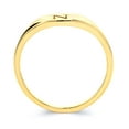 10k Real Solid Yellow Gold Initial Signet Stacking Ring, Personalized ...
