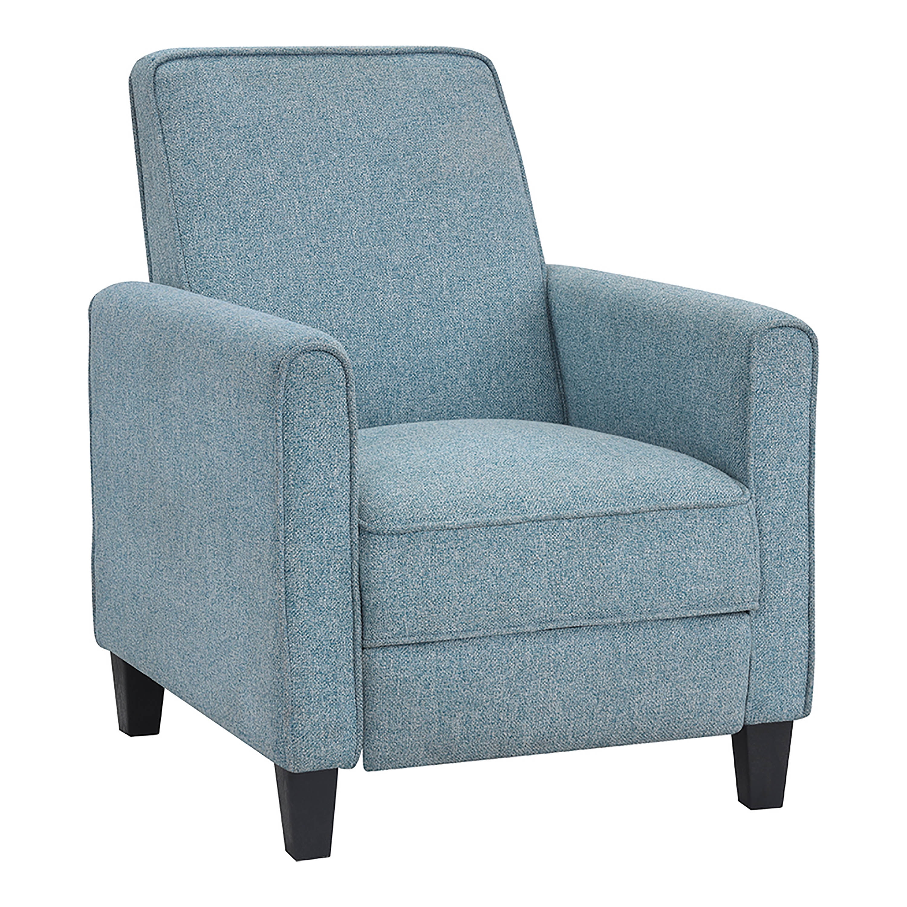 Mudah Fabric Upholstered Push Back Reclining Chair, Blue - Walmart.com