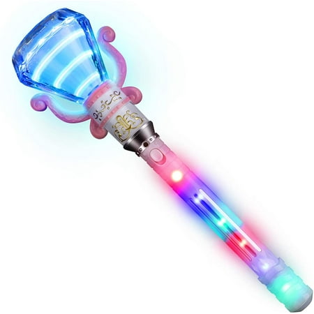 13.7 Inch LED Diamond Wand with Handle Multi-Color Light Up Princess ...