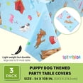 Blue Panda Birthday Tablecloth Puppy Dog Theme - 54 x 108 in, Blue ...