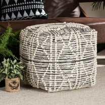 Signature Design by Ashley Contemporary Absalom Pouf Denim - Walmart.com
