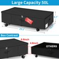boailydi Under Bed Storage with Wheels & Lid, 2PCS Storage Container ...