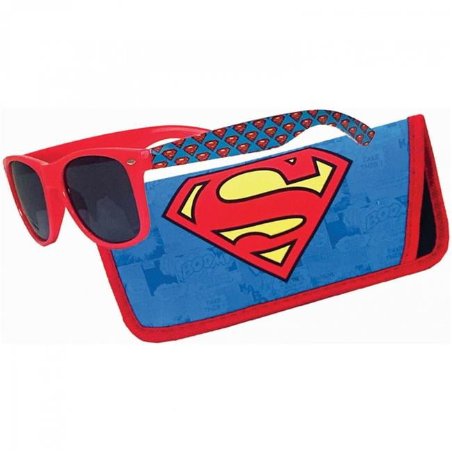 Super-Man 805353 Superman Logo Sunglasses with Pouch - Walmart.com ...