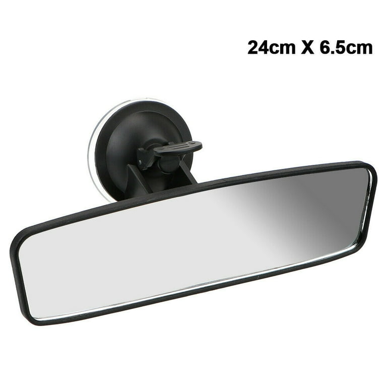 9.5 Large Anti GLARE Rear View Mirror with Suction Cup Universal Inside Rearview White Mirror with Panoramic Wide Angle for Car Marine Auto Boat Walmart