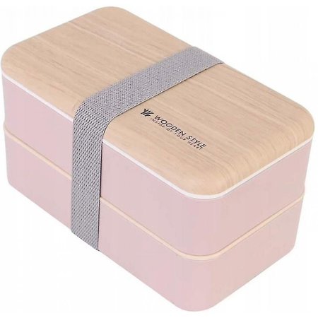Hmwy-lunch Box Storage Of Food 2 Square Containers, Used For Chopsticks ...