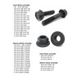 Inch / Metric Flange Frame Bolt Screws & Lock Nut Assortment with 40 ...