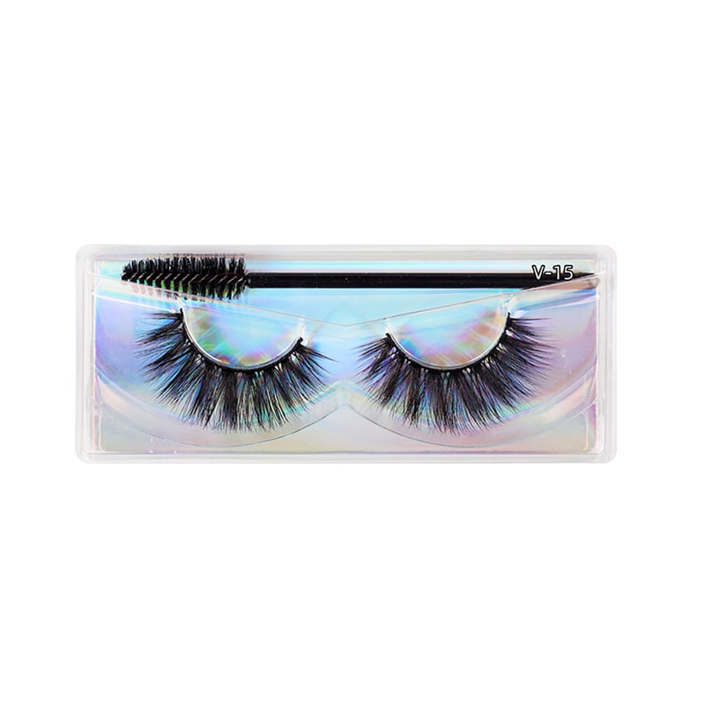 ZIYIMEI 3D Faux Mink Lashes Handmade Multi-Layer Eyelash, with Brush, 1 ...