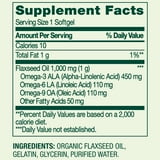 Spring Valley Flaxseed Oil Dietary Supplement Softgels for Heart Health ...