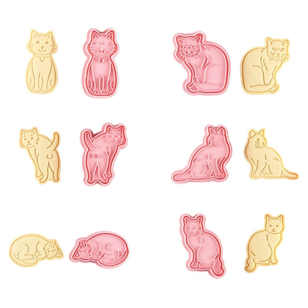6pcs/set DIY Food Fondant Plastic Plunger Biscuit Mold 3D Cookie Cutter ...